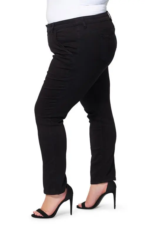 SLINK JEANS Mid-rise Cigarette Leg Jeans - Black