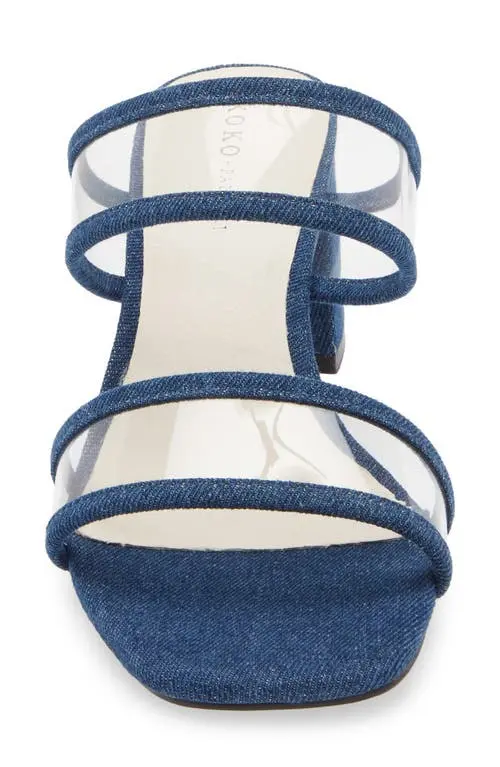 KOKO + PALENKI Ghost Slide Sandal - Denim-clear Pvc