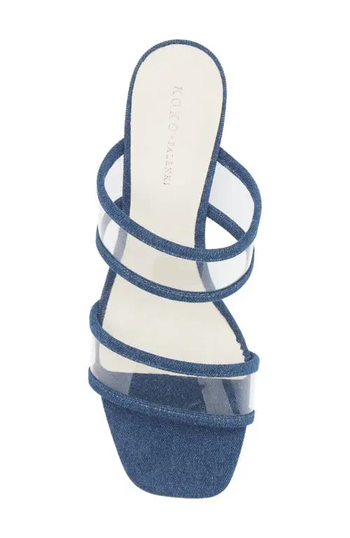 KOKO + PALENKI Ghost Slide Sandal - Denim-clear Pvc