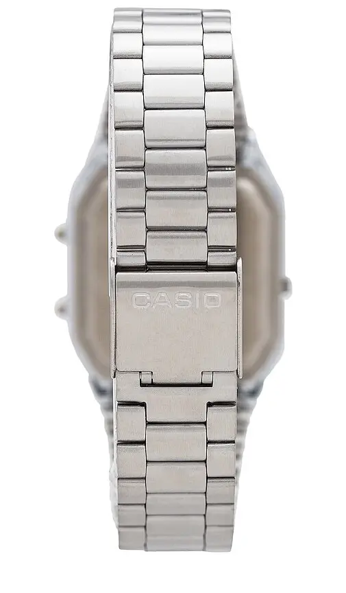 Casio Watch With Stainless Steel Band - Metal Silver