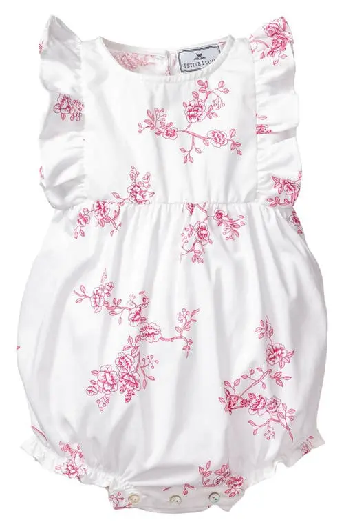 PETITE PLUME English Rose Ruffle Romper - White