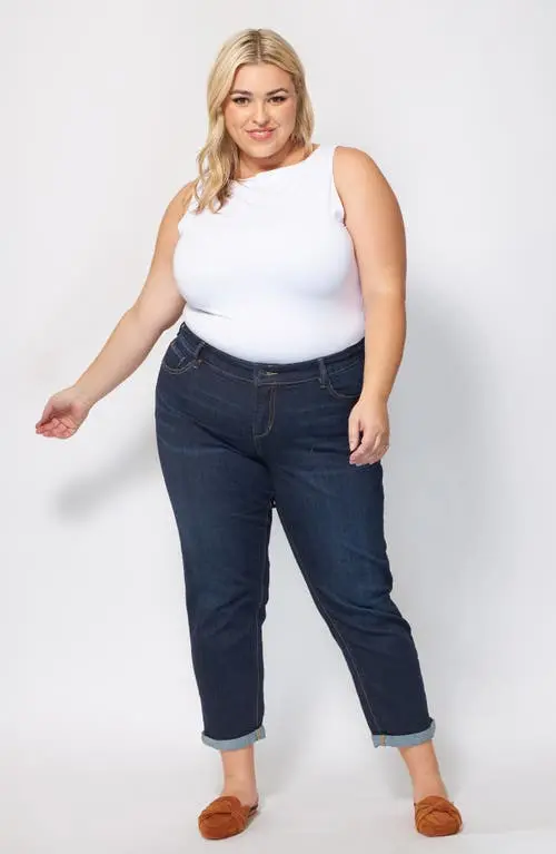 SLINK JEANS Rolled Cuff Cropped Jeans