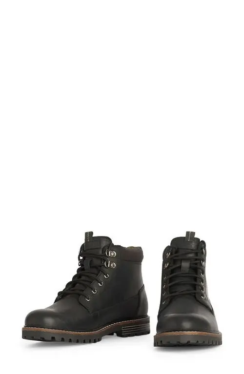 Barbour Flint Derby Lace Up Lug Sole Boots
