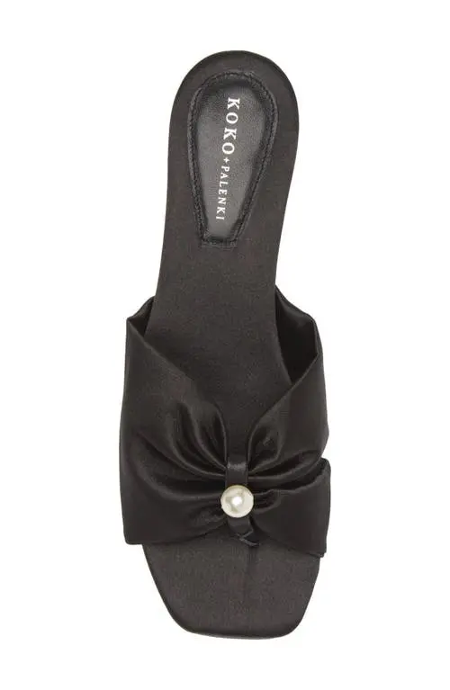 KOKO + PALENKI Tara Satin Slide Sandals