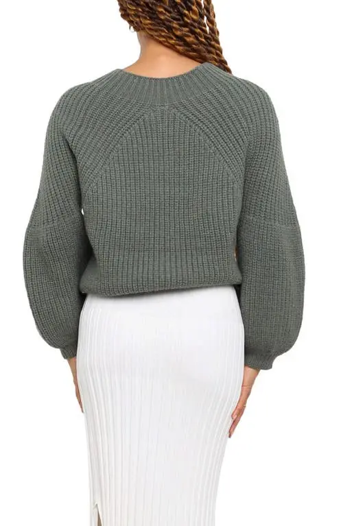 PETAL & PUP London Blouson Sleeve Sweater - Emerald