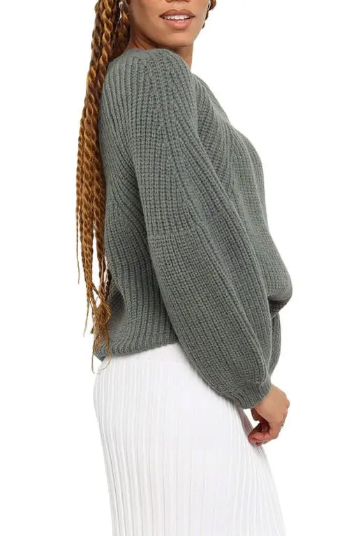 PETAL & PUP London Blouson Sleeve Sweater - Emerald