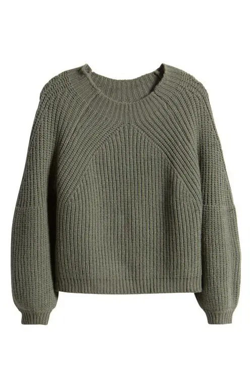 PETAL & PUP London Blouson Sleeve Sweater - Emerald