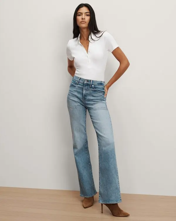 Veronica Beard Crosbie Slim Wide-leg Jean - Amethyst