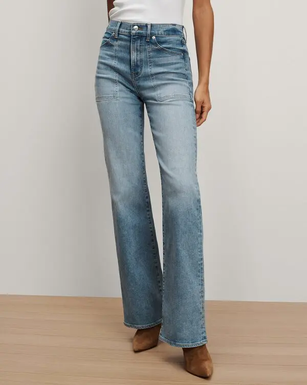 Veronica Beard Crosbie Slim Wide-leg Jean - Amethyst