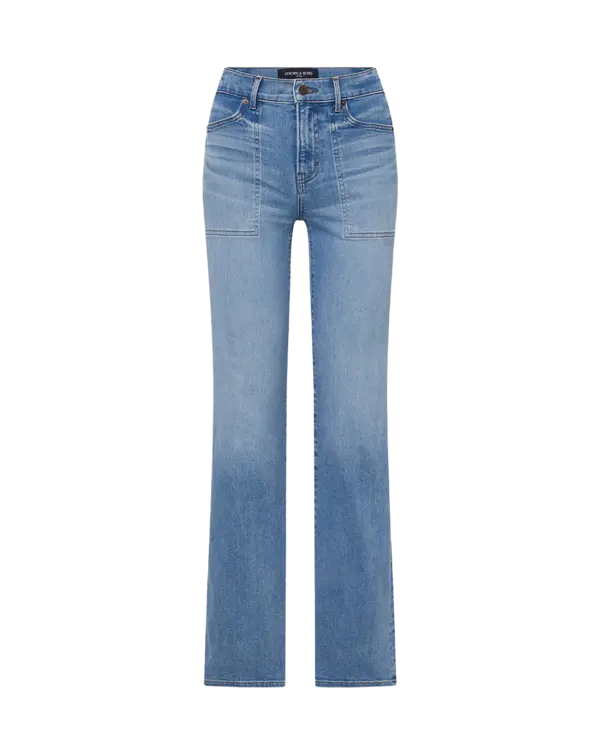 Veronica Beard Crosbie Slim Wide-leg Jean - Amethyst