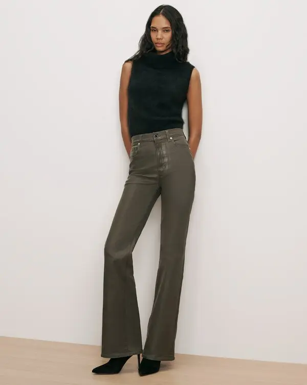 Veronica Beard Crosbie Slim Wide-leg Jean - Loden