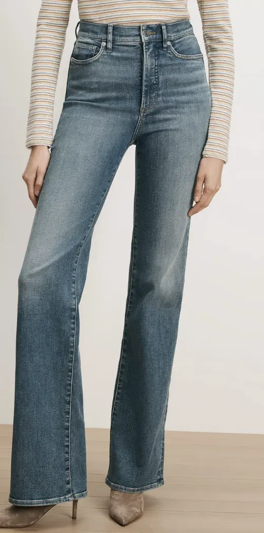 Veronica Beard Crosbie Slim Wide-leg Jean - Memory Lane