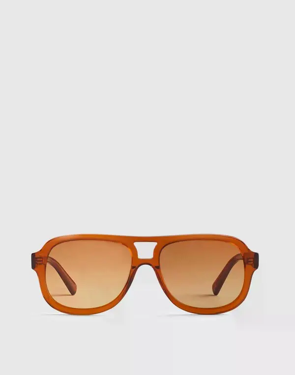 Madewell Logan Aviator Sunglasses - Cinnamon Stick