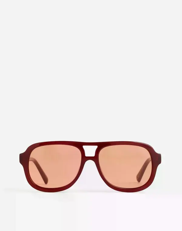 Madewell Logan Aviator Sunglasses - Dark Cinnabar