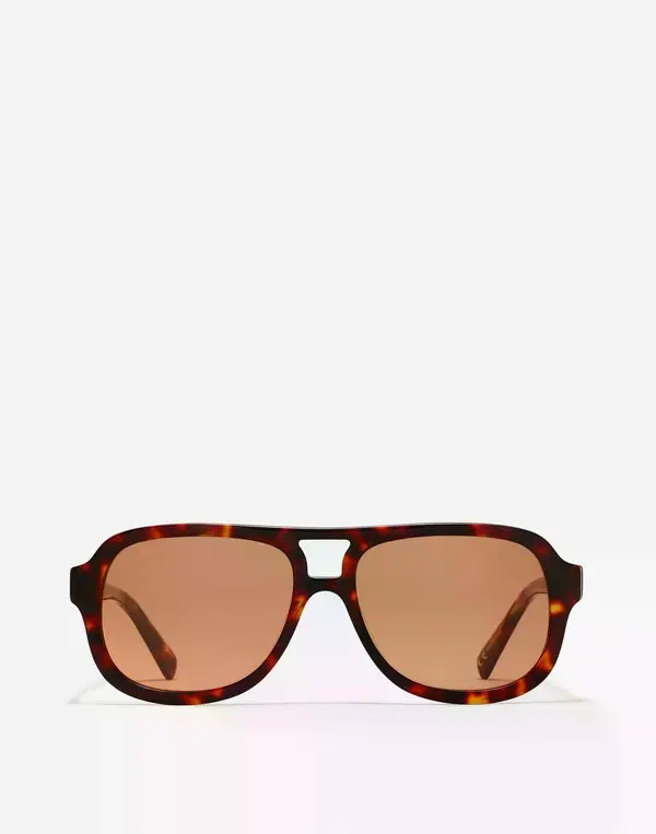 Madewell Logan Aviator Sunglasses - Dark Tortoise