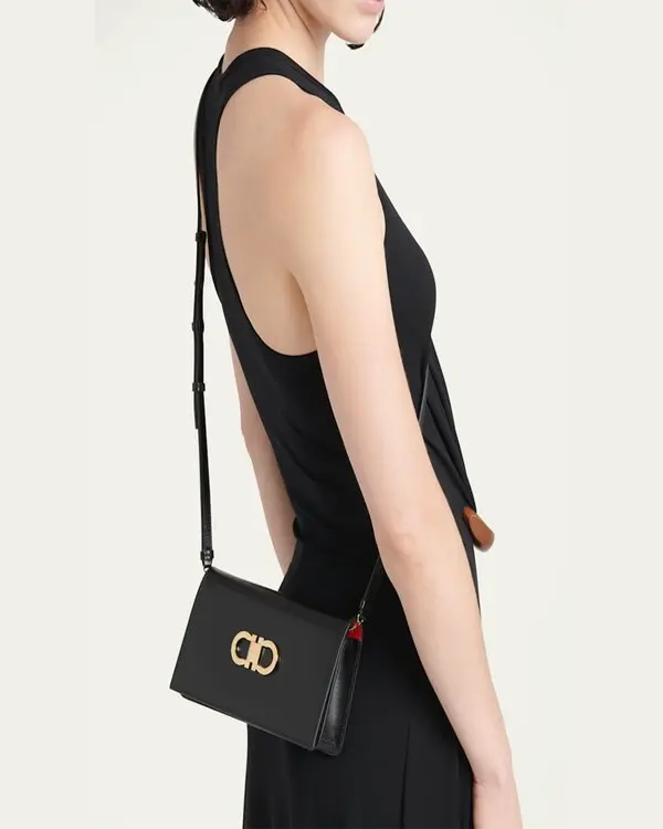 FERRAGAMO Double Gancio Shoulder Bag