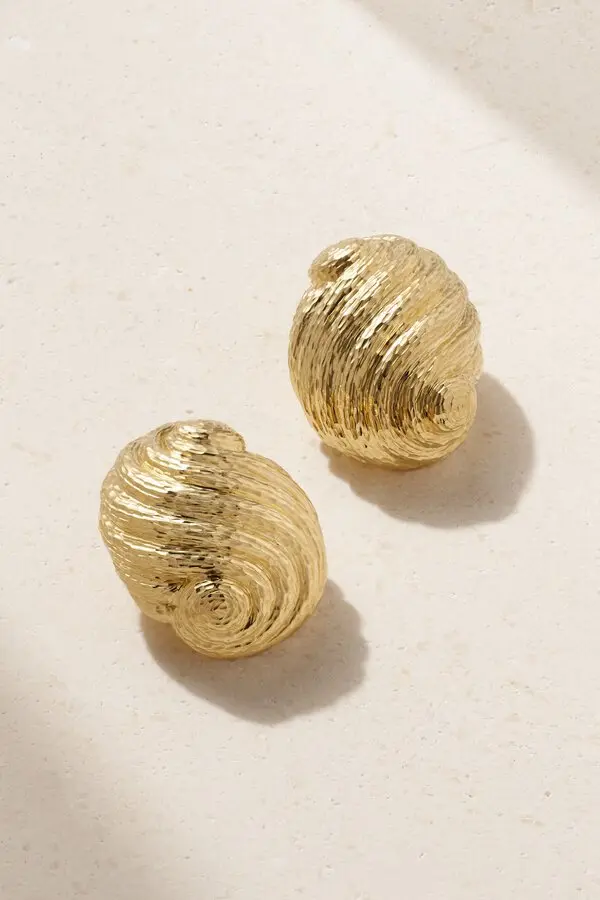 David Webb Large Swirl 18-karat Earrings - Gold