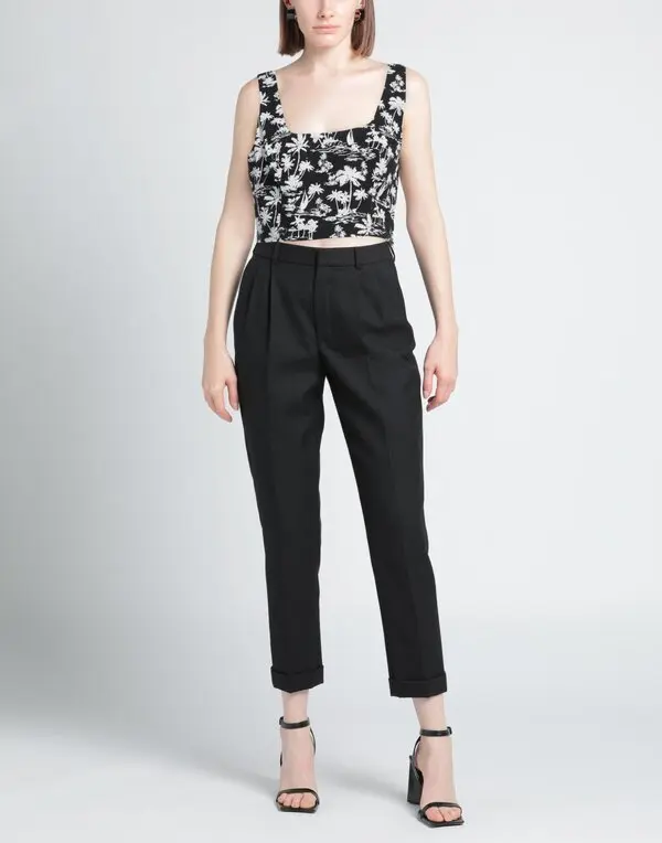 Maje Cotton Hawaiian-print Crop Top