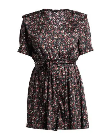 Sandro Floral Print Playsuit - Black