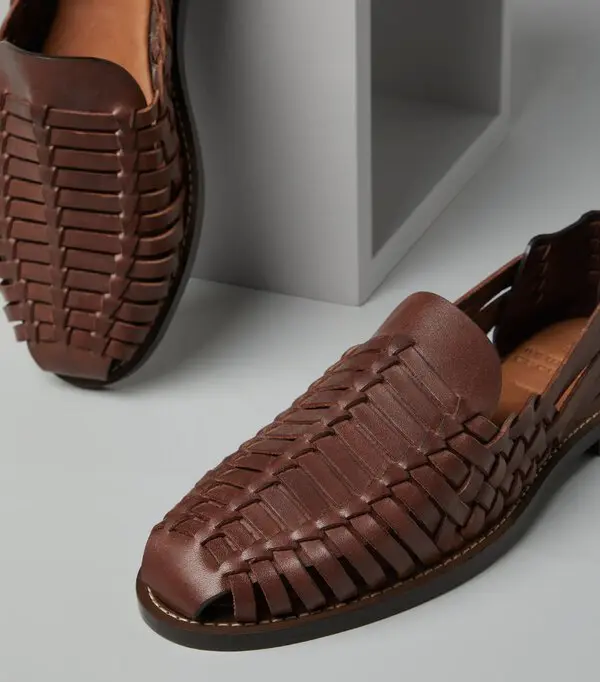 Brunello Cucinelli Woven Leather Sandals