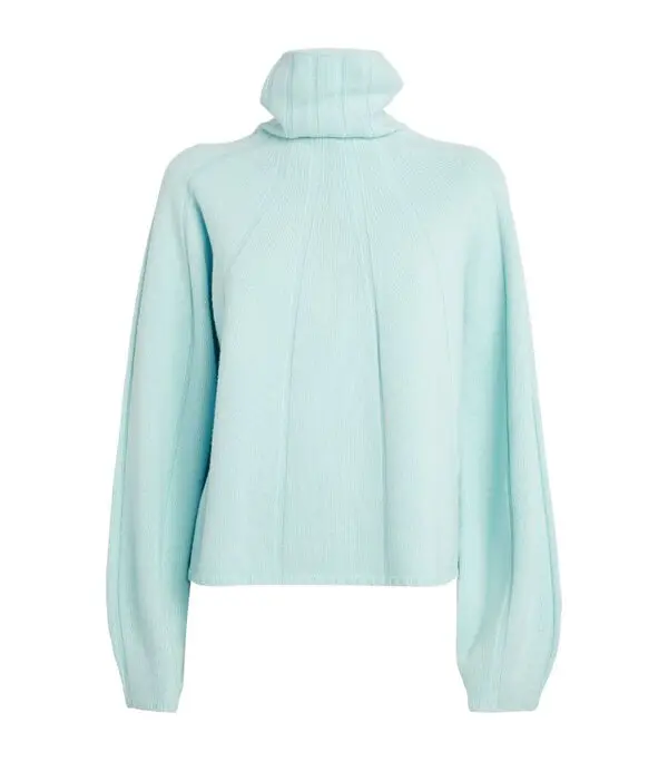 JOSEPH Soft Wool Cropped High-neck Sweater