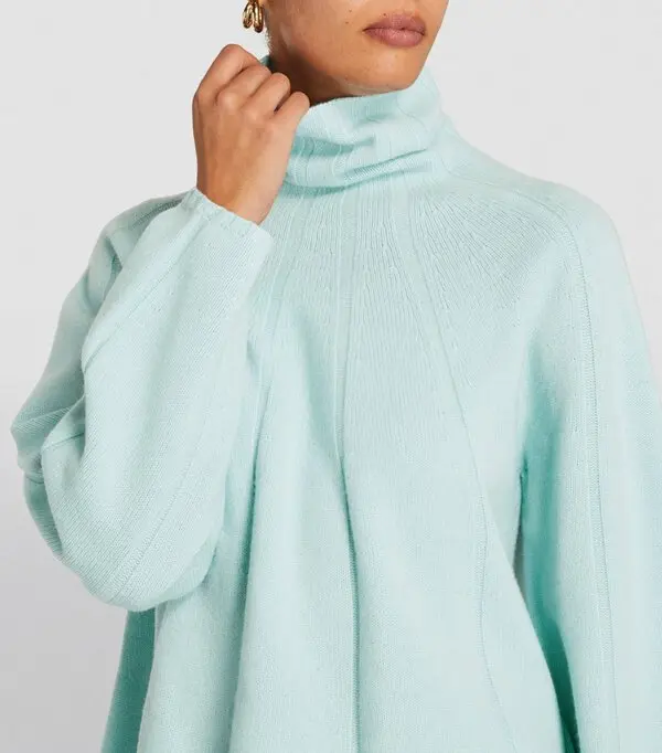 JOSEPH Soft Wool Cropped High-neck Sweater