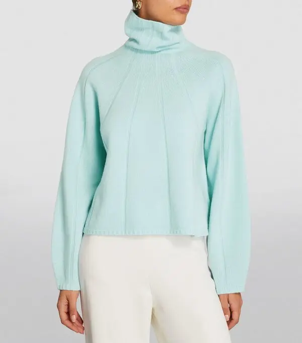 JOSEPH Soft Wool Cropped High-neck Sweater