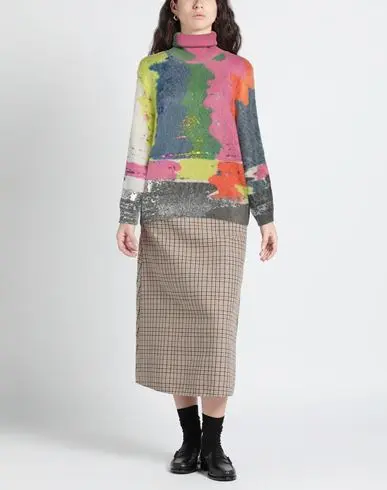 Dolce & Gabbana Turtleneck Multicolor Sweater