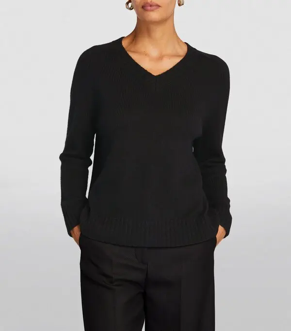 JOSEPH Open Cashmere V-neck Sweater