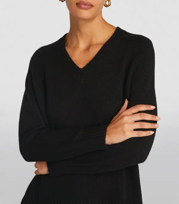 JOSEPH Open Cashmere V-neck Sweater