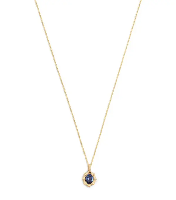 BLEUE BURNHAM Yellow And Sapphire Bamboo Pendant Necklace - Gold