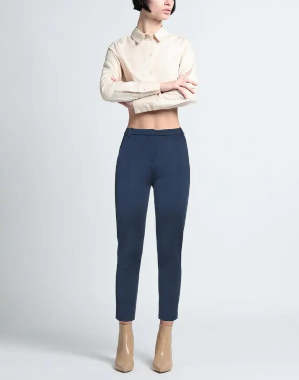 Pinko Slim Fit Cropped Trousers - Navy