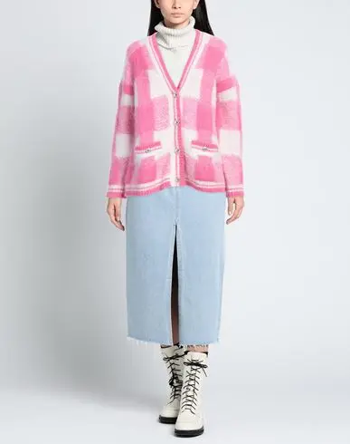 Maje Mohair-blend Checked Cardigan