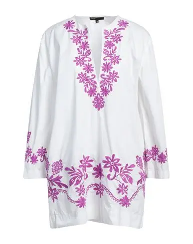Maje Floral-print Embroidered Kaftan Top