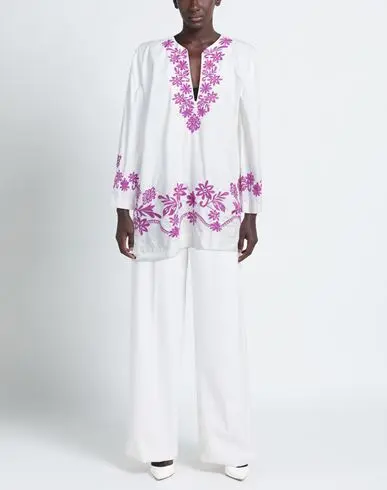 Maje Floral-print Embroidered Kaftan Top
