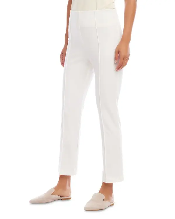 Karen Kane Cropped Seam Front Pants - Off White
