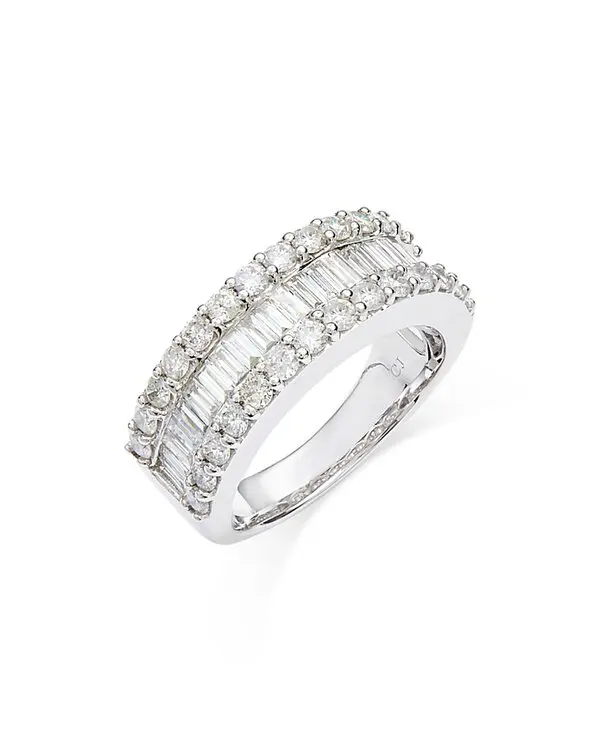 Bloomingdale'S Diamond Baguette & Round Band 2.15 Tcw - White