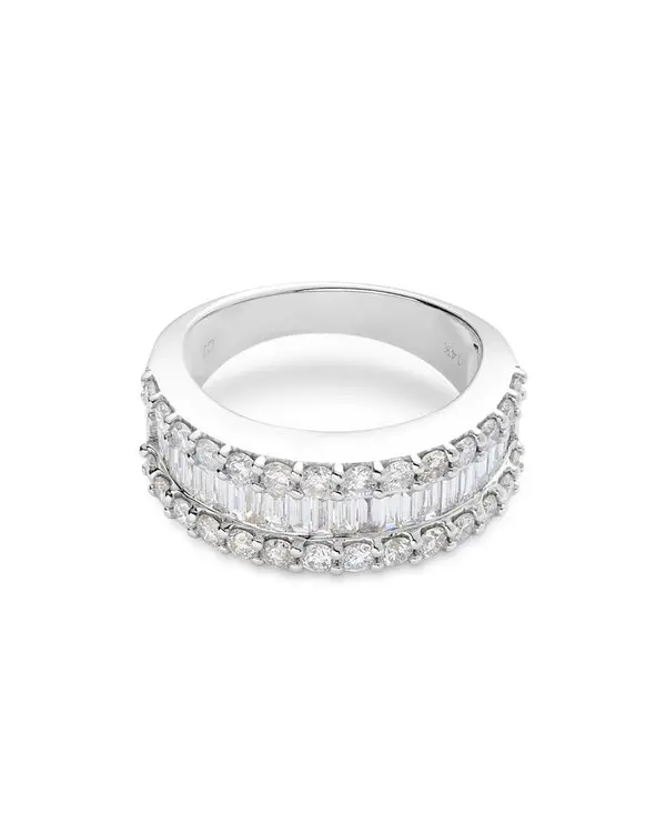 Bloomingdale'S Diamond Baguette & Round Band 2.15 Tcw