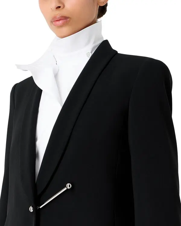 Emporio Armani Bar Piercing Shawl Lapel Blazer