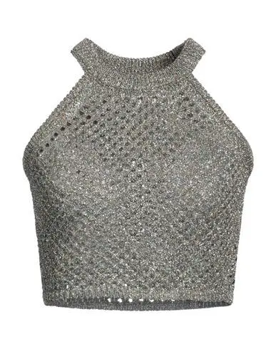 Sandro Knitted Lamé Crop Top