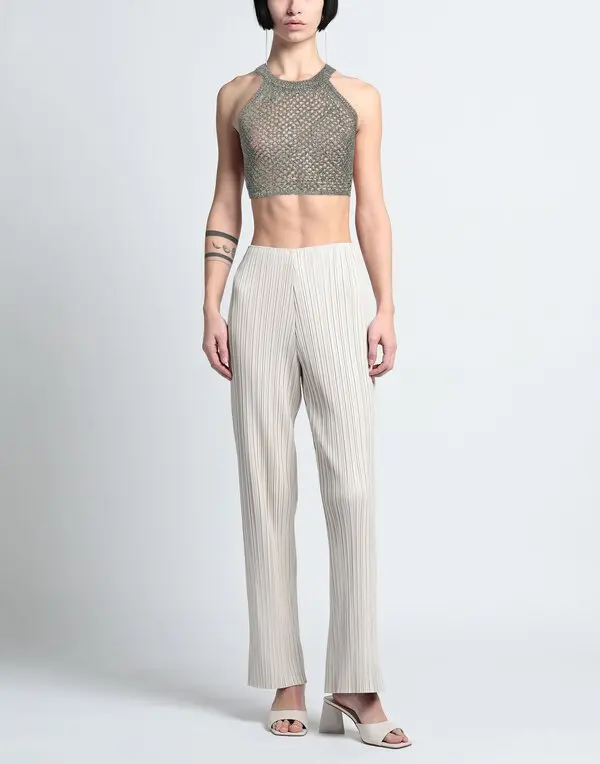Sandro Knitted Lamé Crop Top