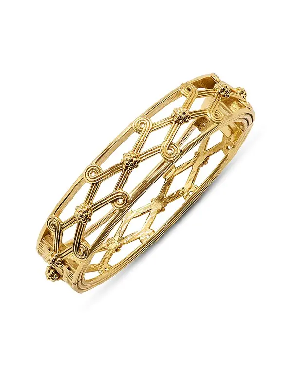 CAPUCINE DE WULF Monique Lattice Bangle Bracelet - Gold