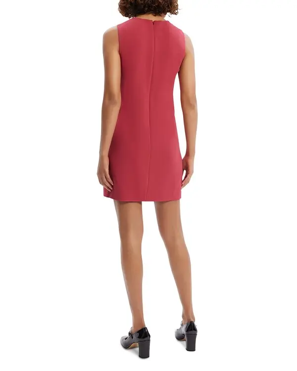 Theory Admiral Crepe Mini Shift Dress - Deep Rose
