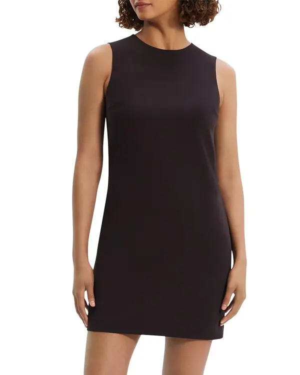 Theory Admiral Crepe Mini Shift Dress - Hickory