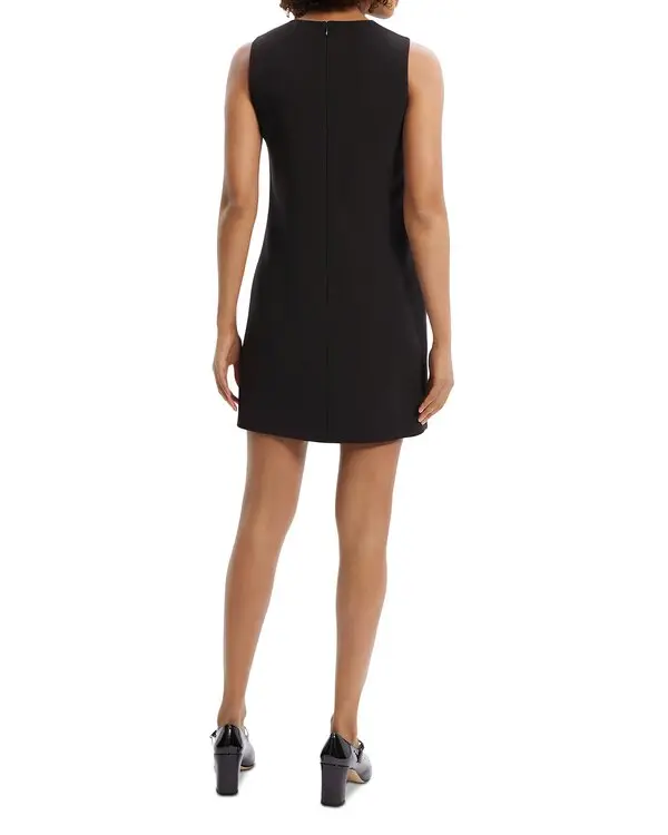 Theory Admiral Crepe Mini Shift Dress - Hickory
