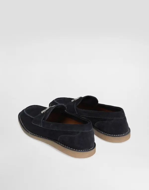 Dolce & Gabbana Suede Loafers With Dg Logo