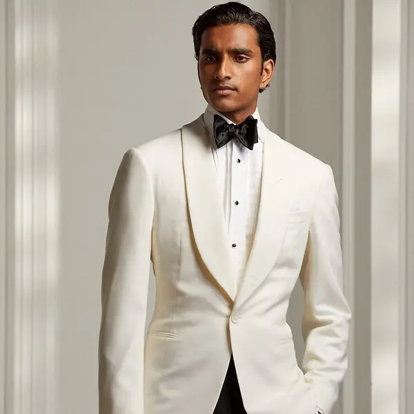 Ralph Lauren Gregory Handmade Wool Dinner Jacket - Cream