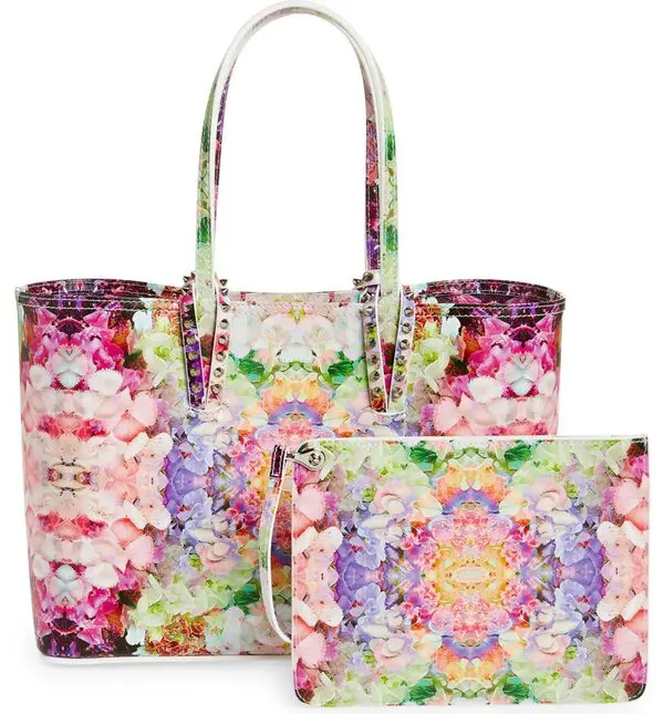 CHRISTIAN LOUBOUTIN Cabata Small Blooming Leather Tote