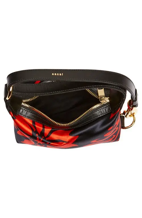 Sacai Floral Print Top Handle Bag