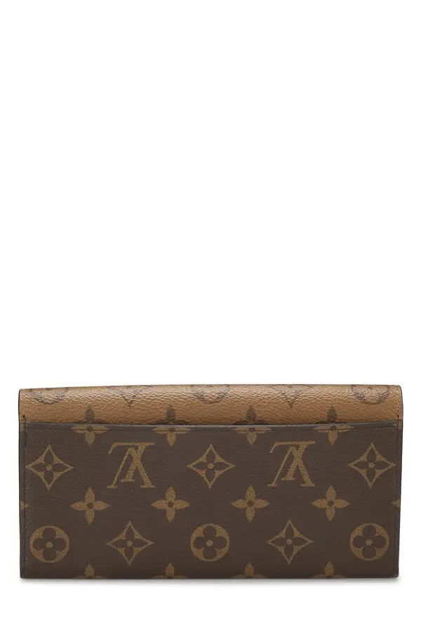 LOUIS VUITTON Monogram Reversed Canvas Emilie Wallet - Brown